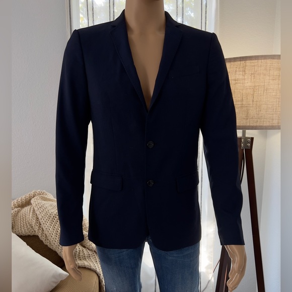 Zara | Suits & Blazers | Basic Zara Man Blazer Jacket Mens Size 38 Navy ...